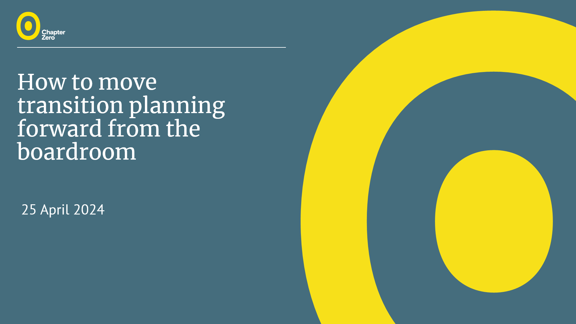 Spotlight: Transition Planning - Chapter Zero